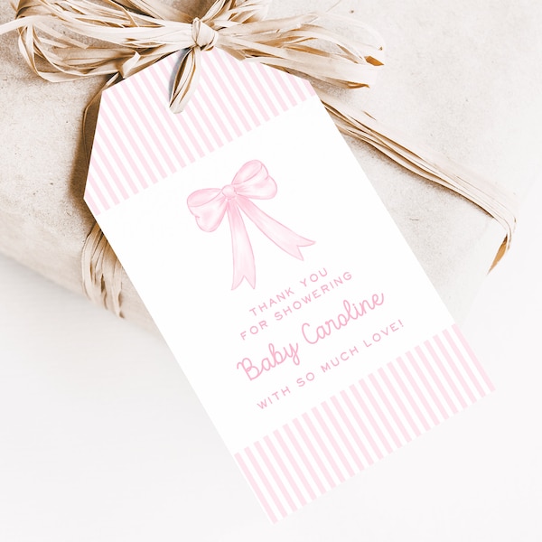 Baby Girl Gift Tags - Etsy