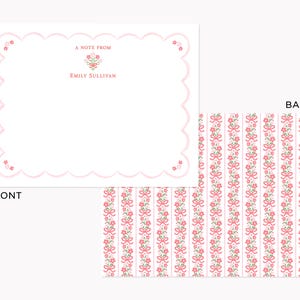 Ditsy Floral Valentine Stationery Set | Custom Valentine's Day Note ...