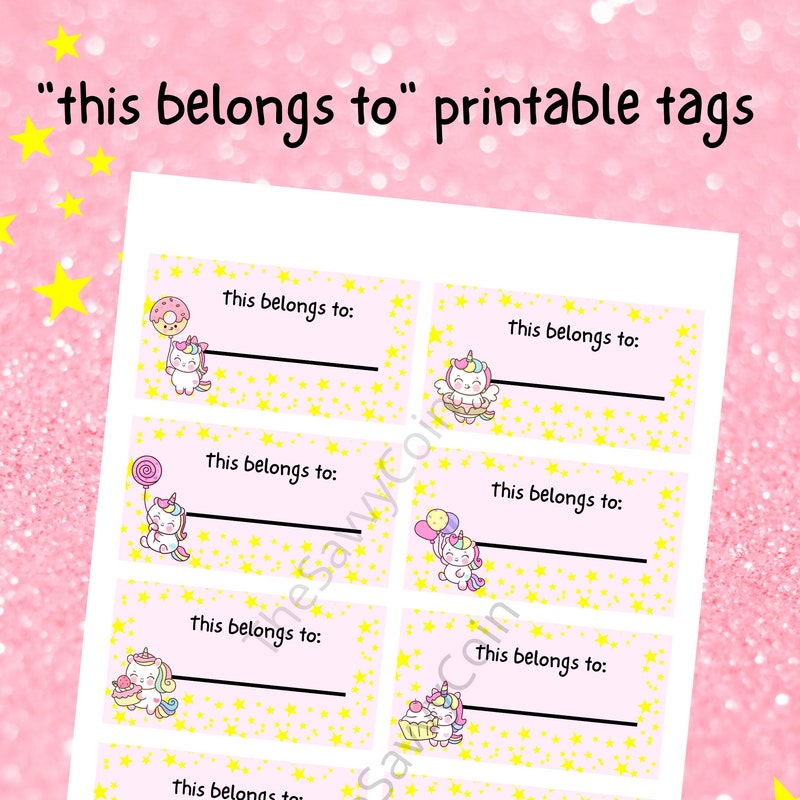 Printable This Belongs to Labels - Etsy
