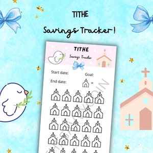 Tithe Savings Challenge, Tithe Savings Challenge for A6 Cash Envelopes ...