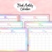 Blank Calendar Printable, Pastel Blank Calendar 8.5 X 11 Inches ...
