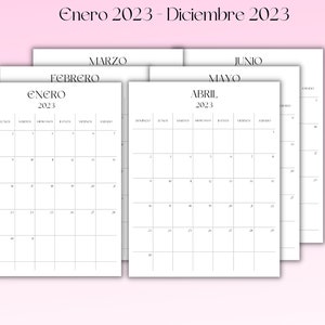 2023 Spanish Calendar Bundle, Elegant Spanish Printable Calendars ...