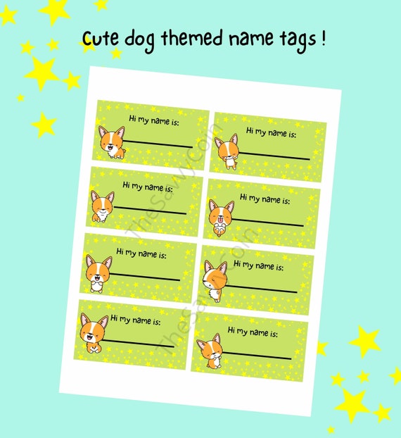 Kids Name Tags Printable Boys Name Labels Name Labels for - Etsy
