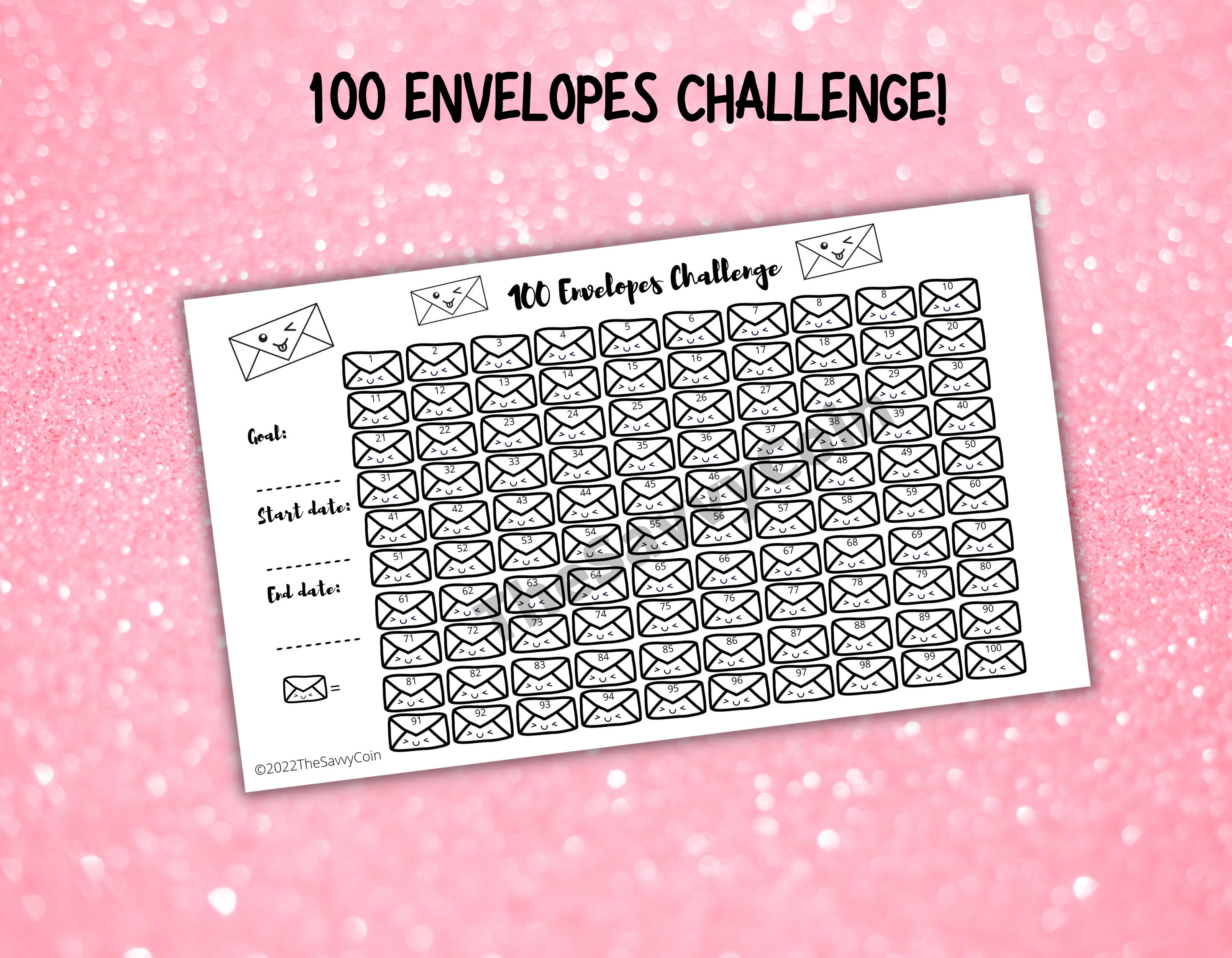 The 100 Envelope: Money Savings Challenge Mini Savings - Etsy Canada