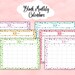 Blank Calendar Printable, Blank Calendar Polka Dots 8.5 X 11 Inches ...
