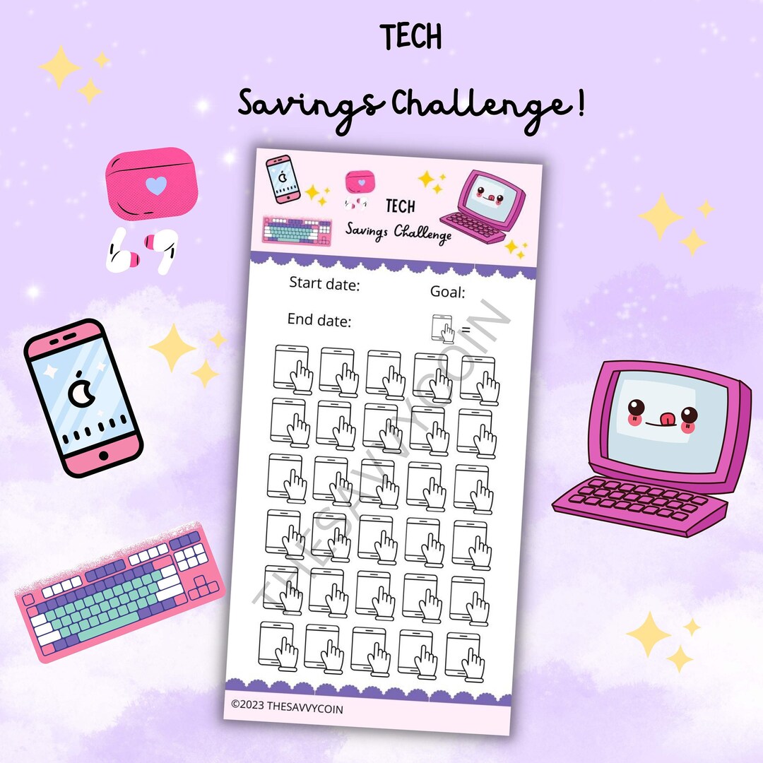 Tech Savings Tracker, Tech Savings Challenge, New Tech Gear Budget ...