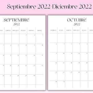 2023 Spanish Calendar Bundle, Elegant Spanish Printable Calendars ...