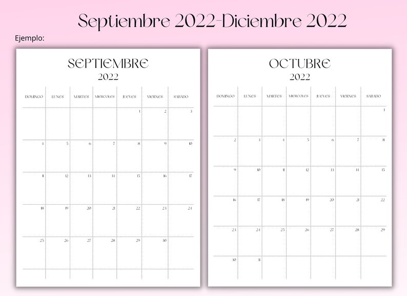 2023 Spanish Calendar Bundle Elegant Spanish Printable - Etsy
