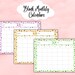 Blank Calendar Printable, Blank Calendar Polka Dots 8.5 X 11 Inches ...
