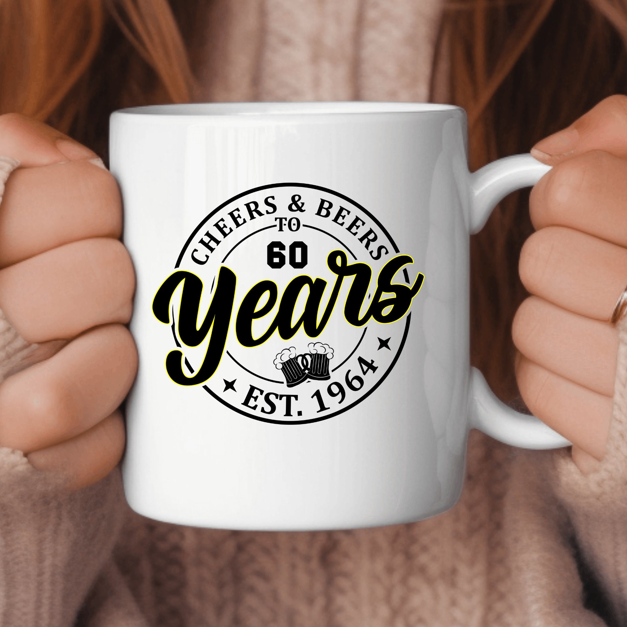 Cheers & Beers to 60 Years Mug Best Friend Gift Best Friend Mug ...