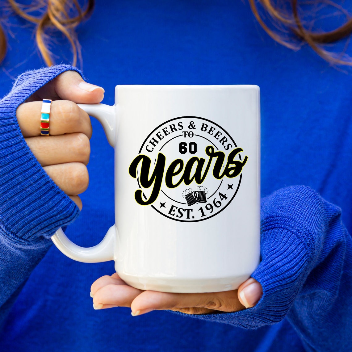 Cheers & Beers to 60 Years Mug Best Friend Gift Best Friend Mug ...