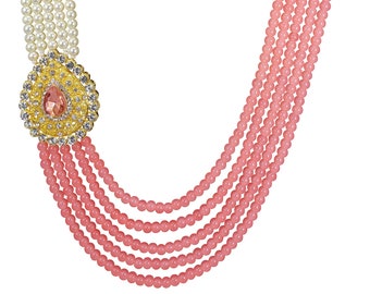 RAADHE CREATION Moti Mala for Men Necklace Groom Pearl Sherwani ...