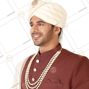 RAADHE CREATION Moti Mala for Men Necklace Groom Pearl Sherwani ...