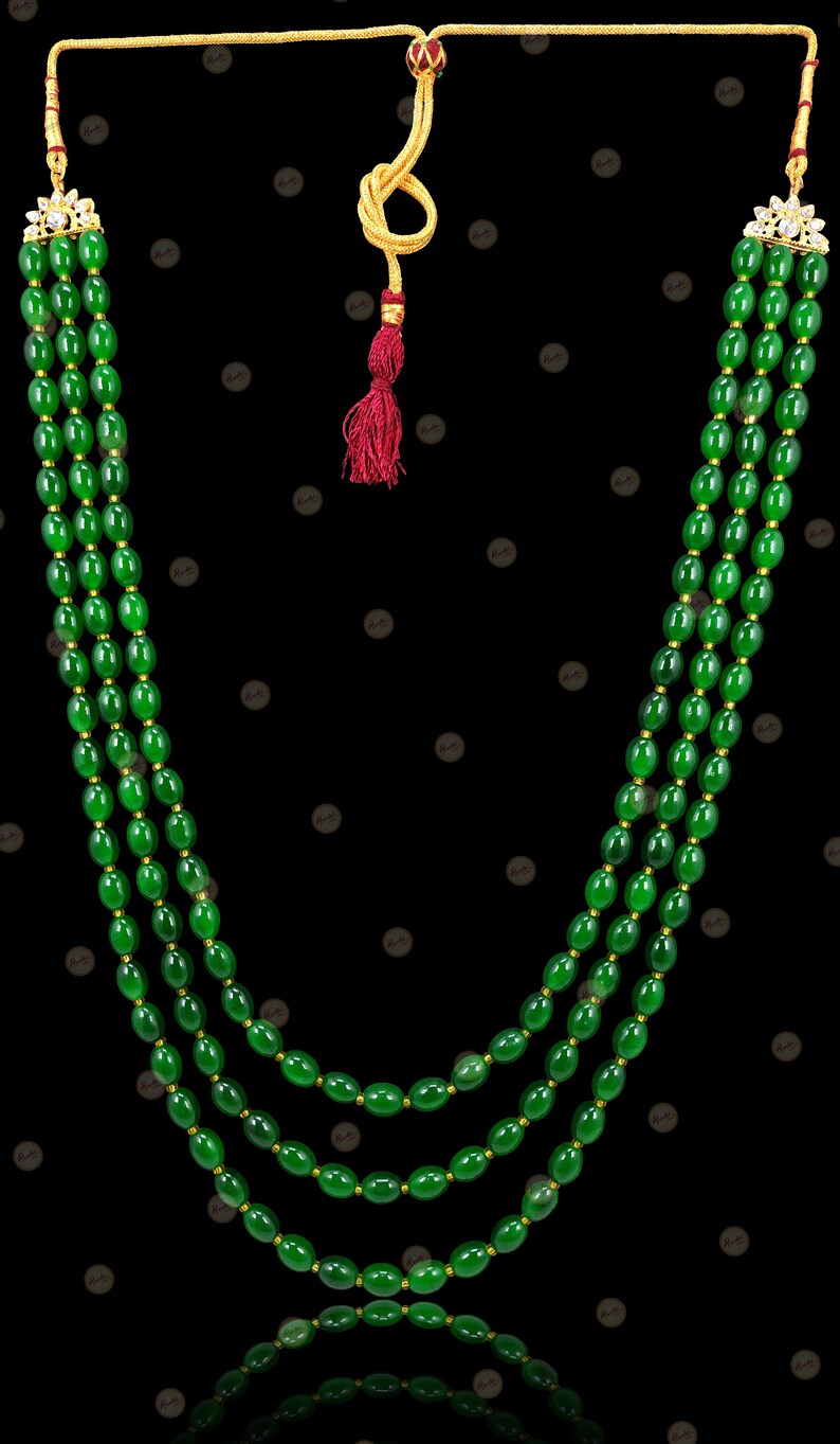 RAADHE CREATION Moti Mala for Men Necklace Groom Pearl Sherwani ...