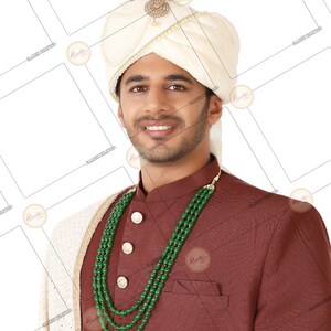 RAADHE CREATION Moti Mala for Men Necklace Groom Pearl Sherwani ...