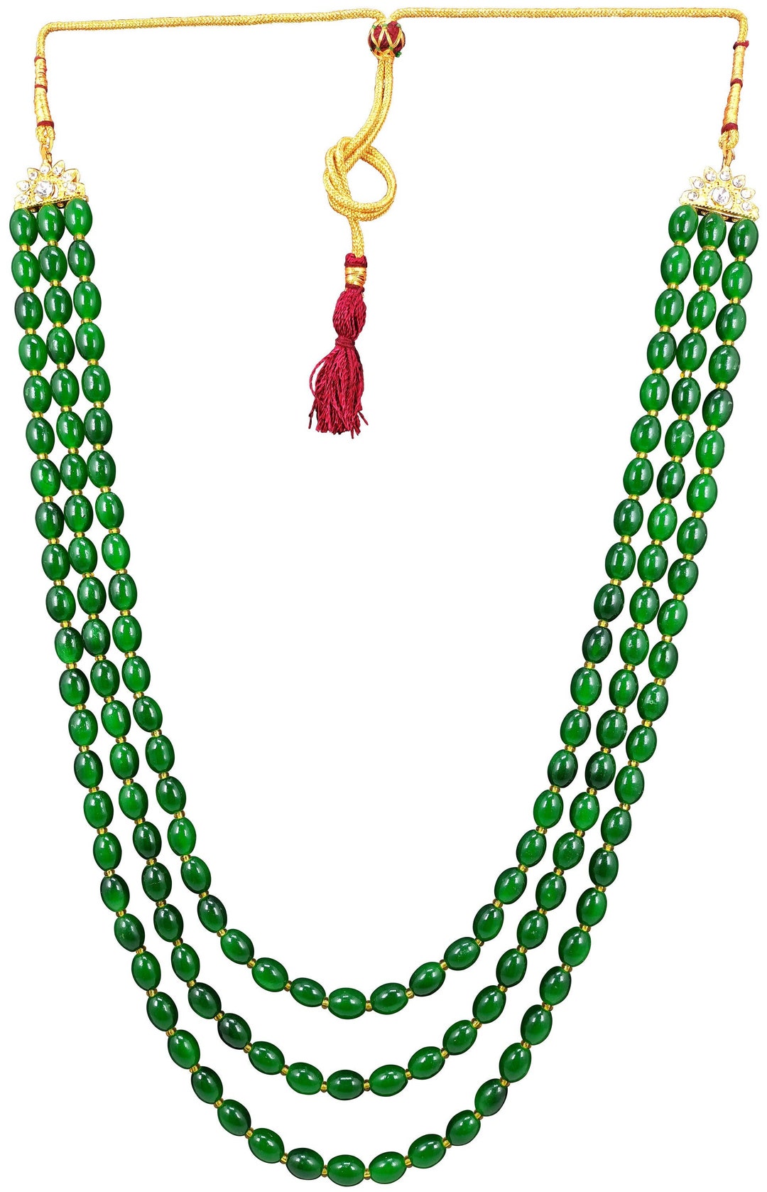 RAADHE CREATION Moti Mala for Men Necklace Groom Pearl Sherwani ...