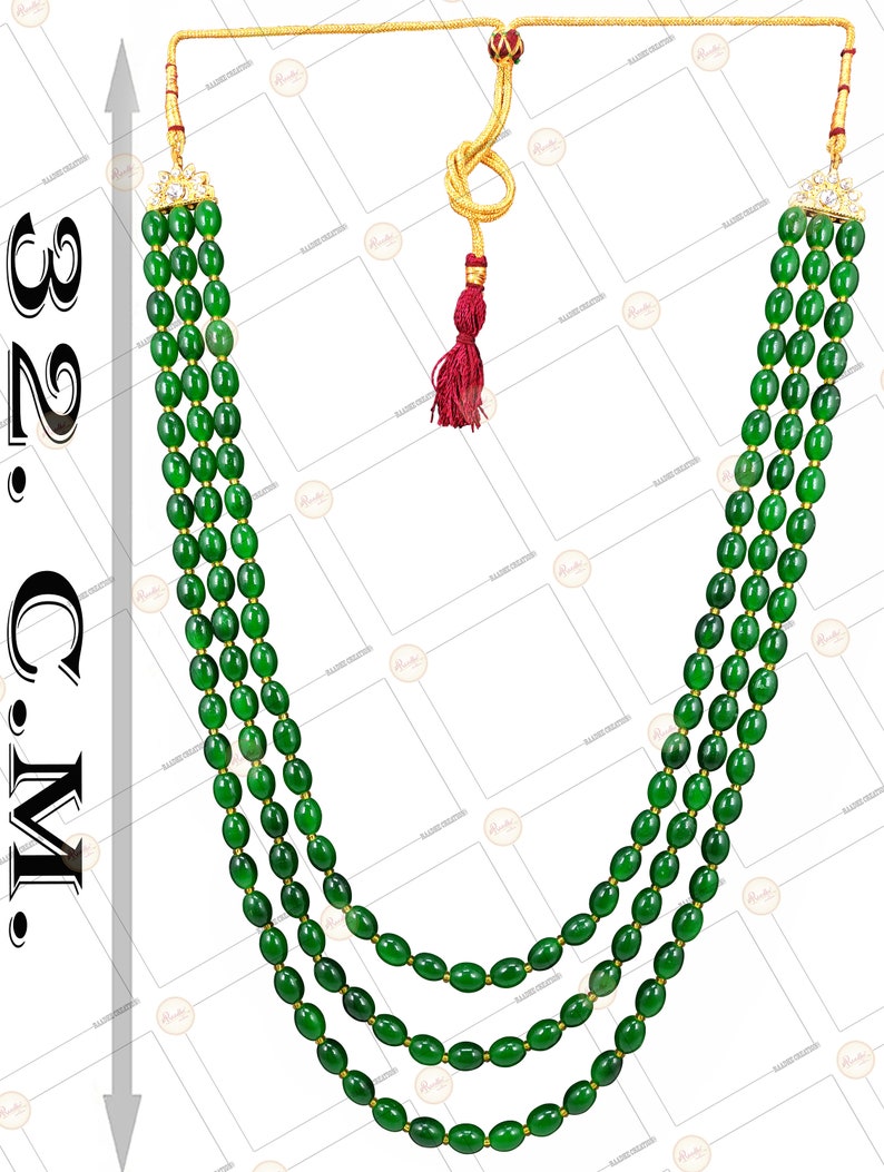 RAADHE CREATION Moti Mala for Men Necklace Groom Pearl Sherwani ...