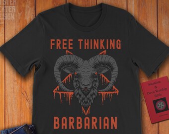Baphomet and Blood Pentagram Welcome to the Dark Side Satanic Design ...