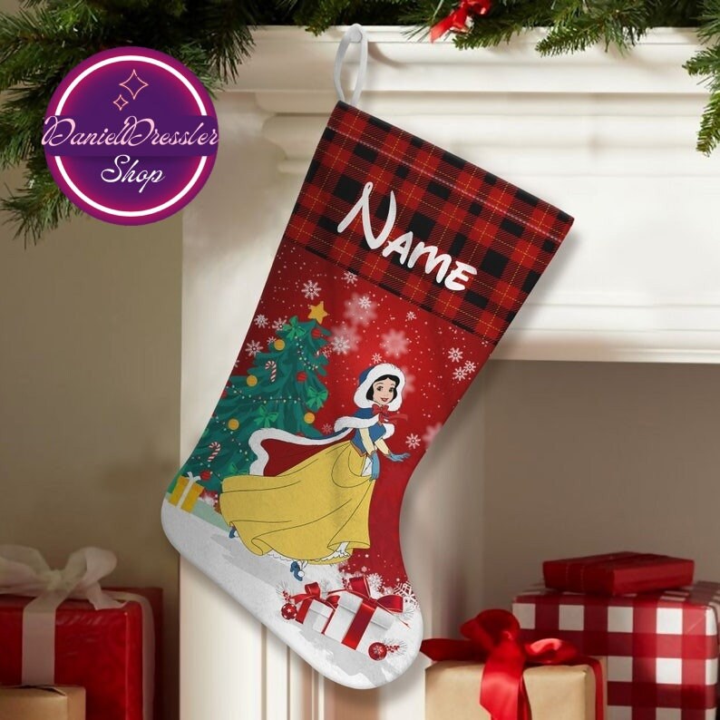 Personalized Disney Princess Christmas Stocking, Stocking With Name ...