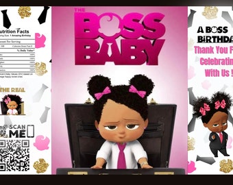 Boss Baby Girl Digital Paper - Etsy