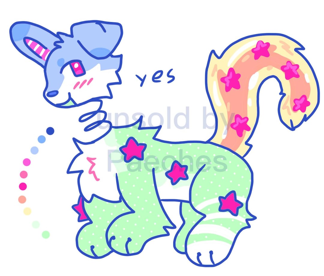 Weird Pastel Creature Adopt Fursona, Comes With Character Rights, No Ai ...