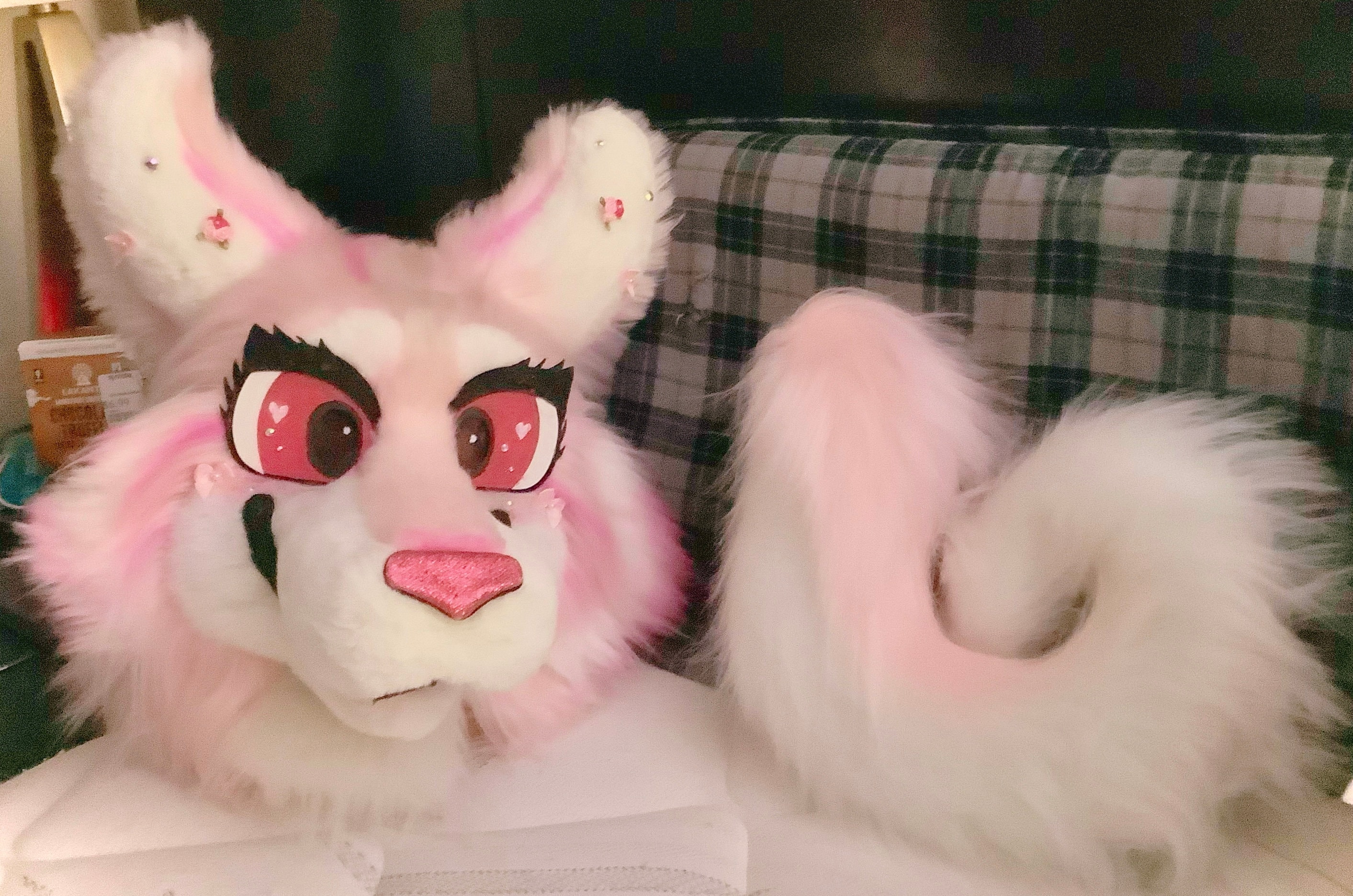 ON HOLD TILL 3RD Mini Partial Fursuit Pink Husky Premade Edited Lavafox ...