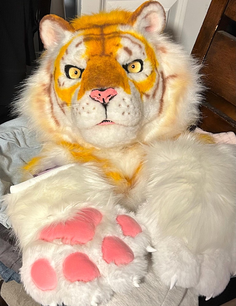 Golden Tiger Micro Partial Fursuit - Character Rights, Head and Paws - Etsy