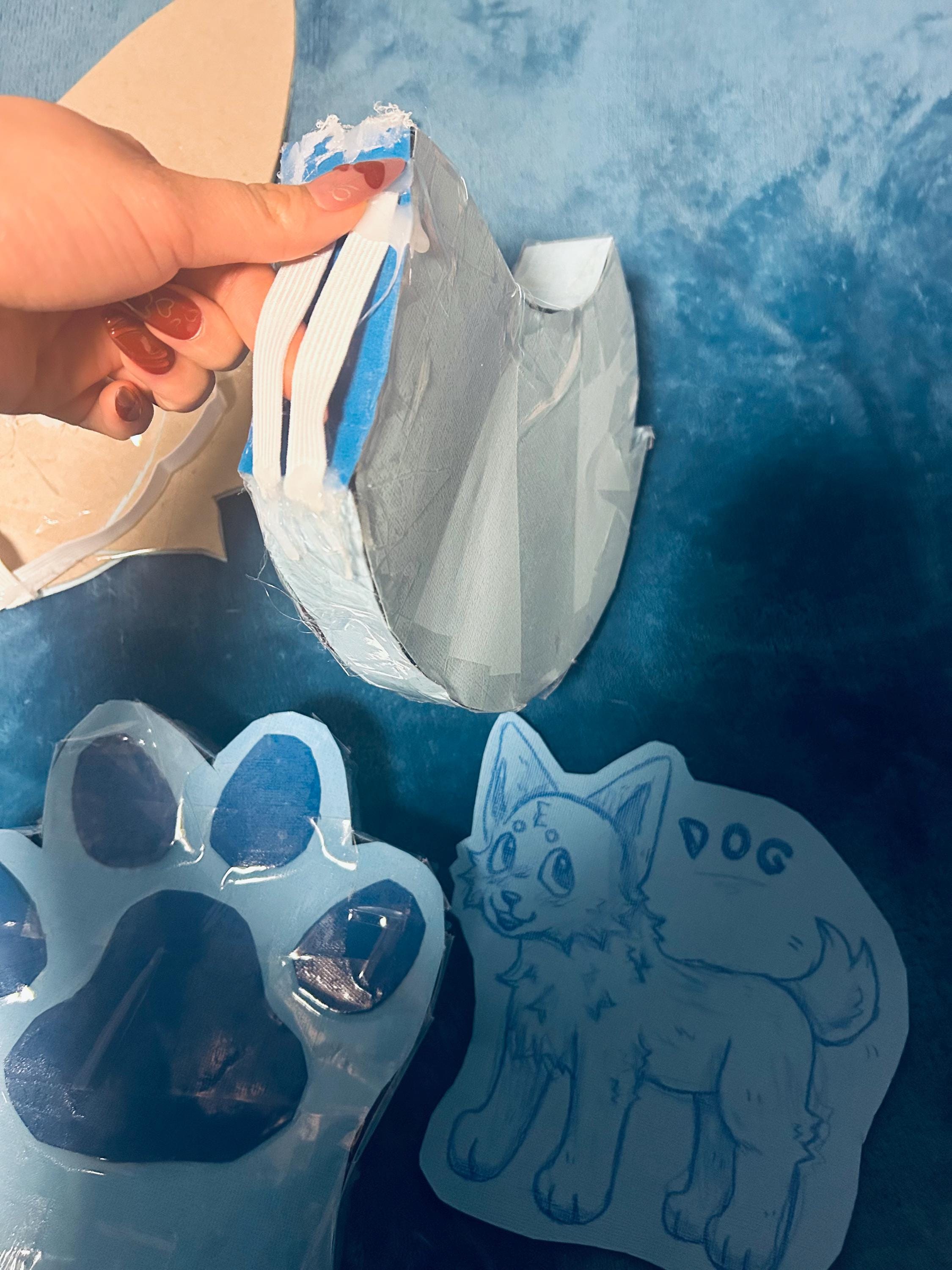 Corgi Paper Fursuit, Paws, Mask, Tail - Etsy
