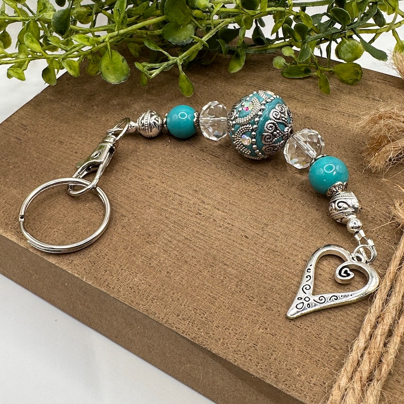 Beaded Keychain - Etsy