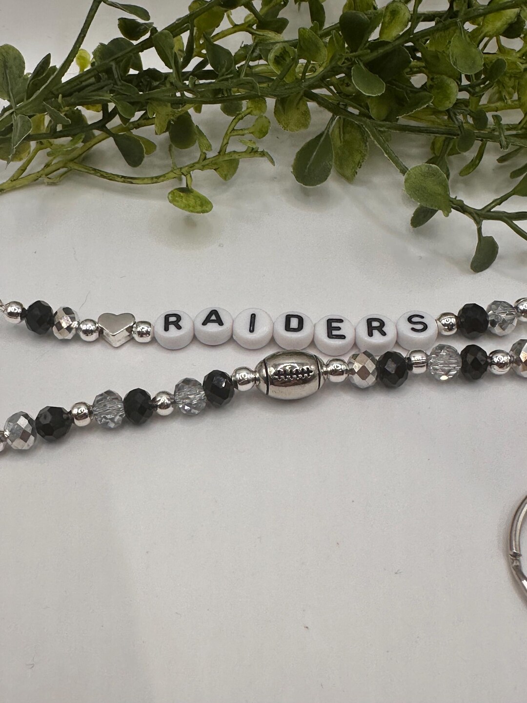 Las Vegas Raiders Beaded Keychain, NFL Inspired Purse Charm - Etsy