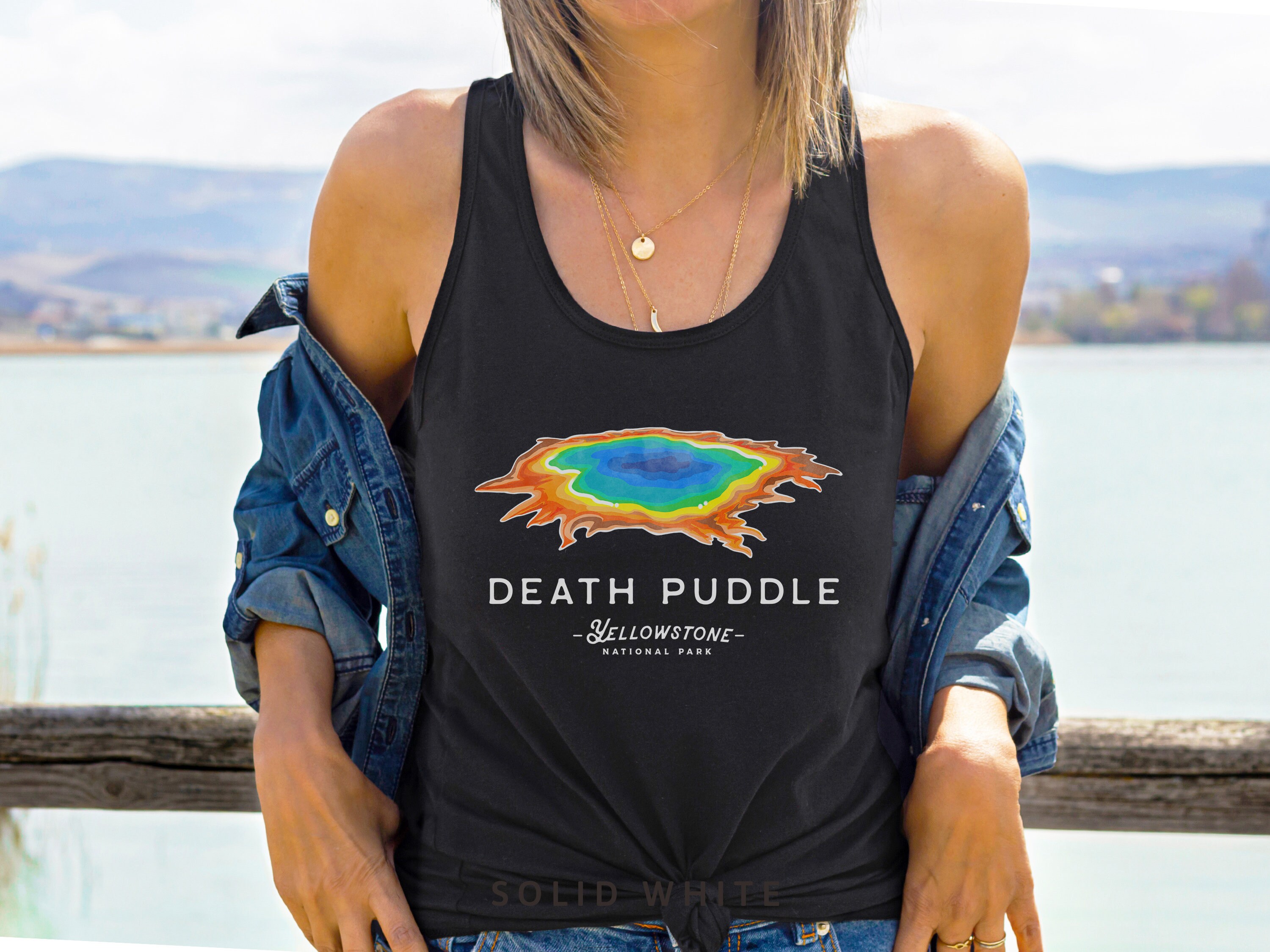 Yellowstone National Park Grand Prismatic Death Puddle Tank - Etsy