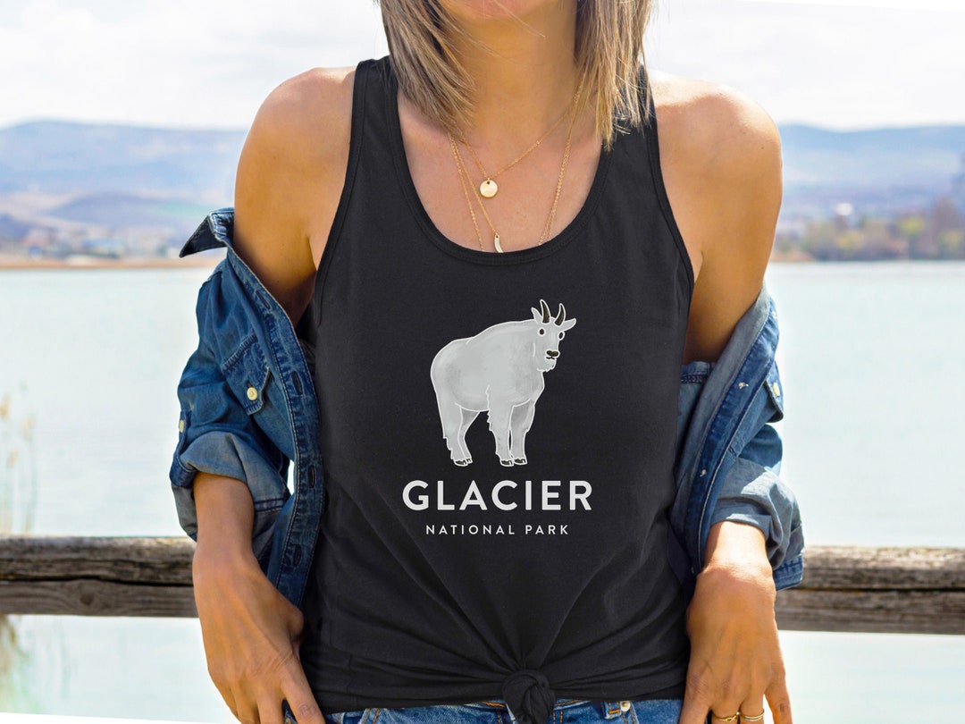 Glacier National Park Mountain Goat Graphic Tank Top Travel - Etsy