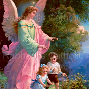Guardian Angel Art Print, Children's Protection (digital Download) - Etsy