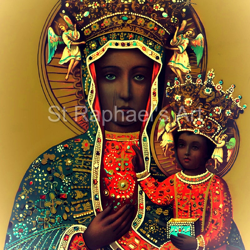 Black Madonna Prayer Card - Etsy
