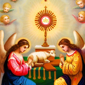 Adoration of Angels - Holy Mass - Jesus Sacrifice - Agnus Dei - Lamb of ...