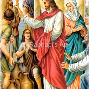 Jesus Miracle Marriage Feast at Cana Life of Christ Wedding Matrimony ...