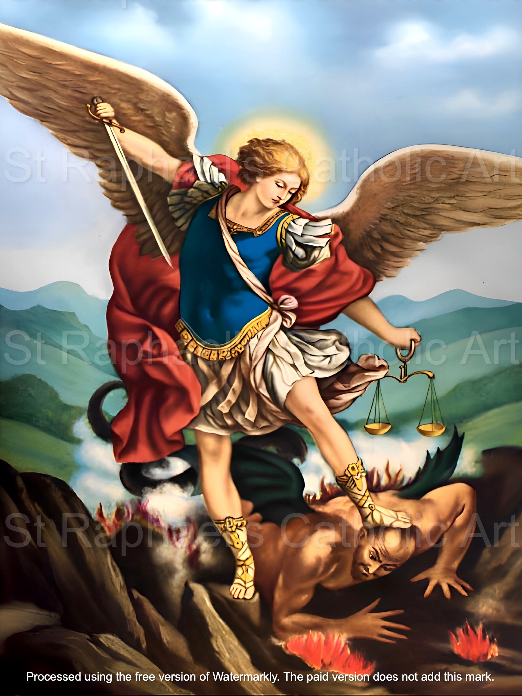 Archangels Michael Raphael Gabriel Catholic Art Digital Download ...