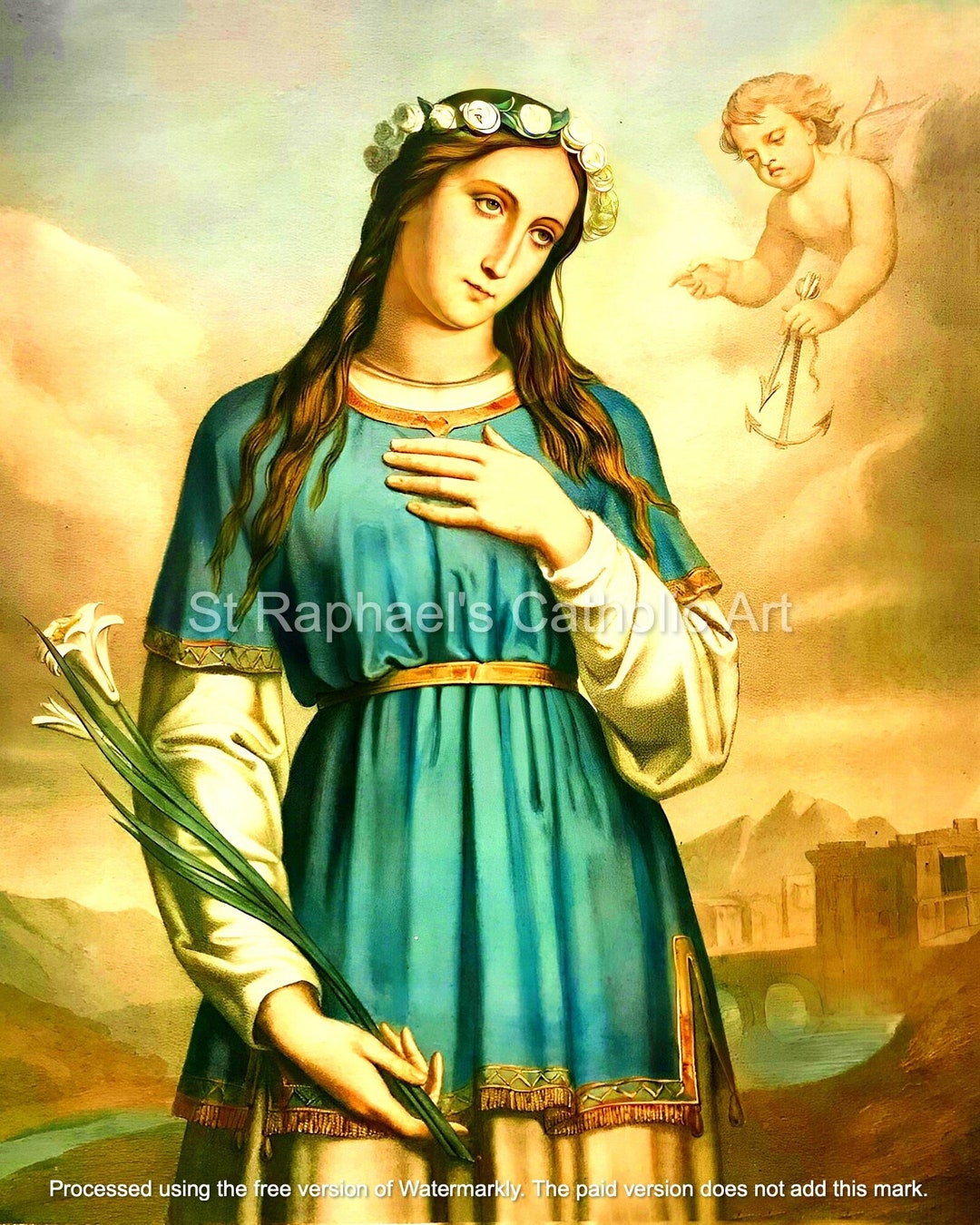St Philomena Virgin and Martyr Catholic Art Digital Download - Etsy