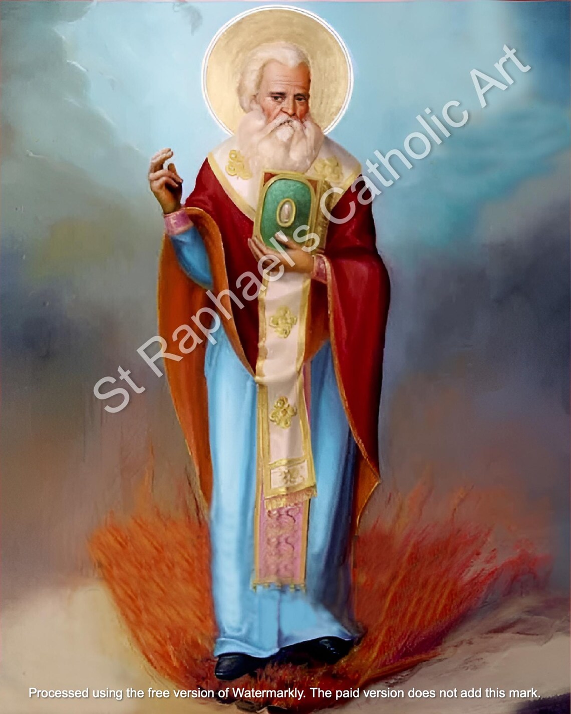 St Polycarp Icon Catholic Orthodox Holy Picture Saint Patron Earache ...