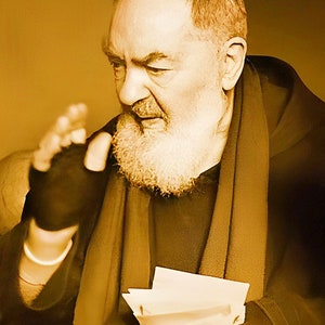 St Padre Pio Blessing Saint Stigmata Jesus Christ Italy Mystic Catholic ...