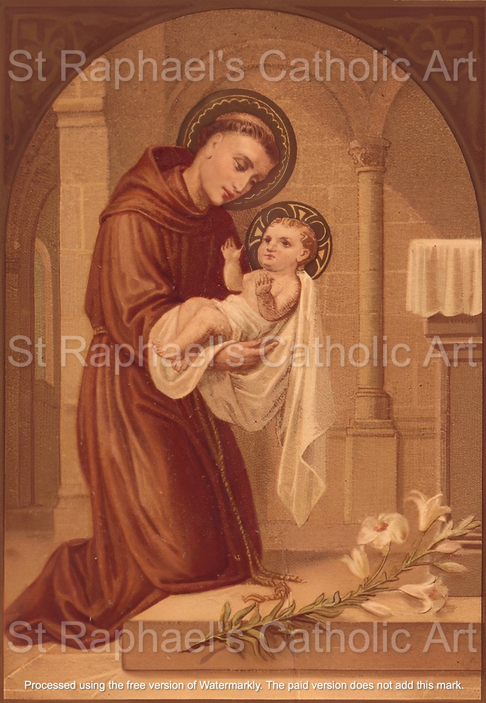 St Anthony Child Jesus Catholic Art Pictures Saint X5 Digital - Etsy