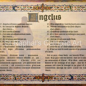 Catholic Angelus Prayer Card Traditional Latin and English - Etsy