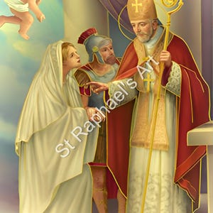 St Valentine Stained Glass Holy Picture, Catholic Art (digital ...