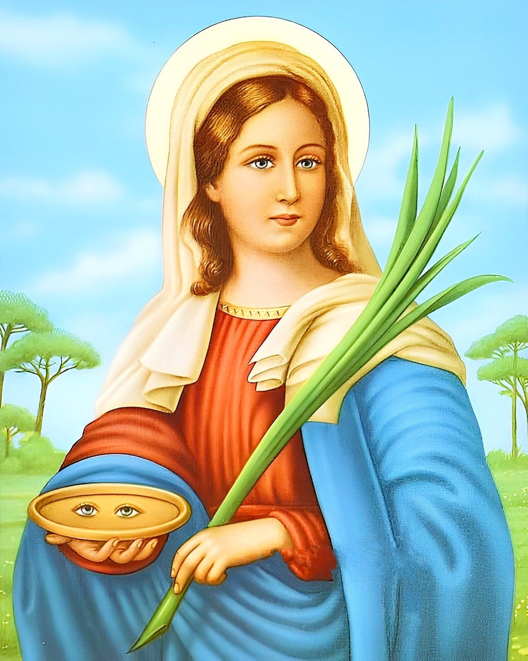 St Lucy Patron Saint of Eyes Catholic Digital Art Download X2 - Etsy