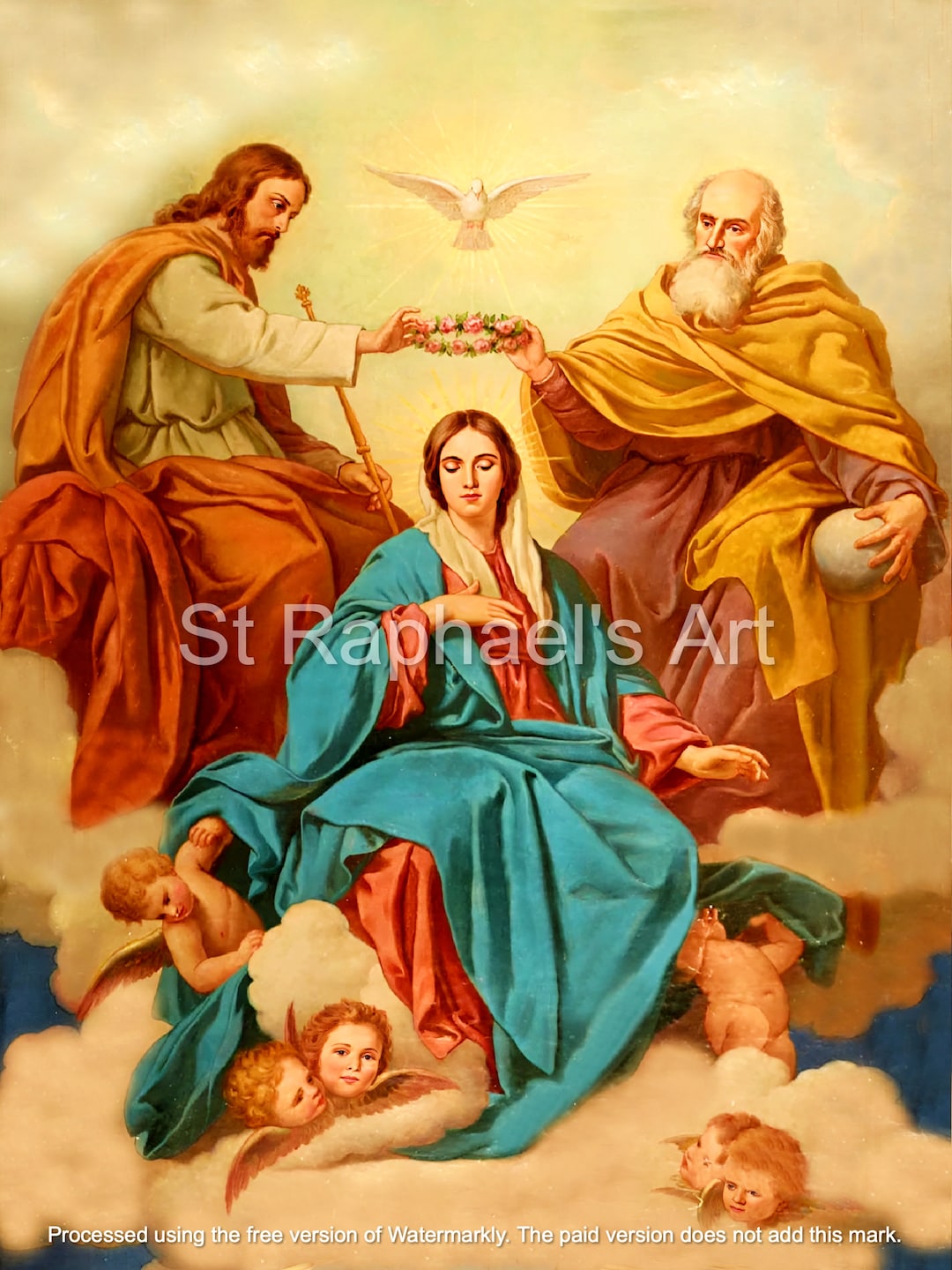 Our Lady Crowned Queen of Heaven and Earth Coronation of the Virgin ...