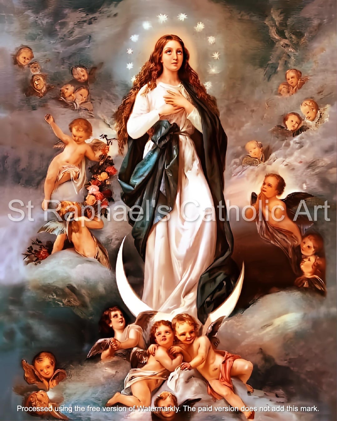 Our Lady Queen of the Angels Catholic Digital Downloads Virgin Mary ...