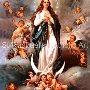 Our Lady Queen of the Angels Catholic Digital Downloads Virgin Mary ...