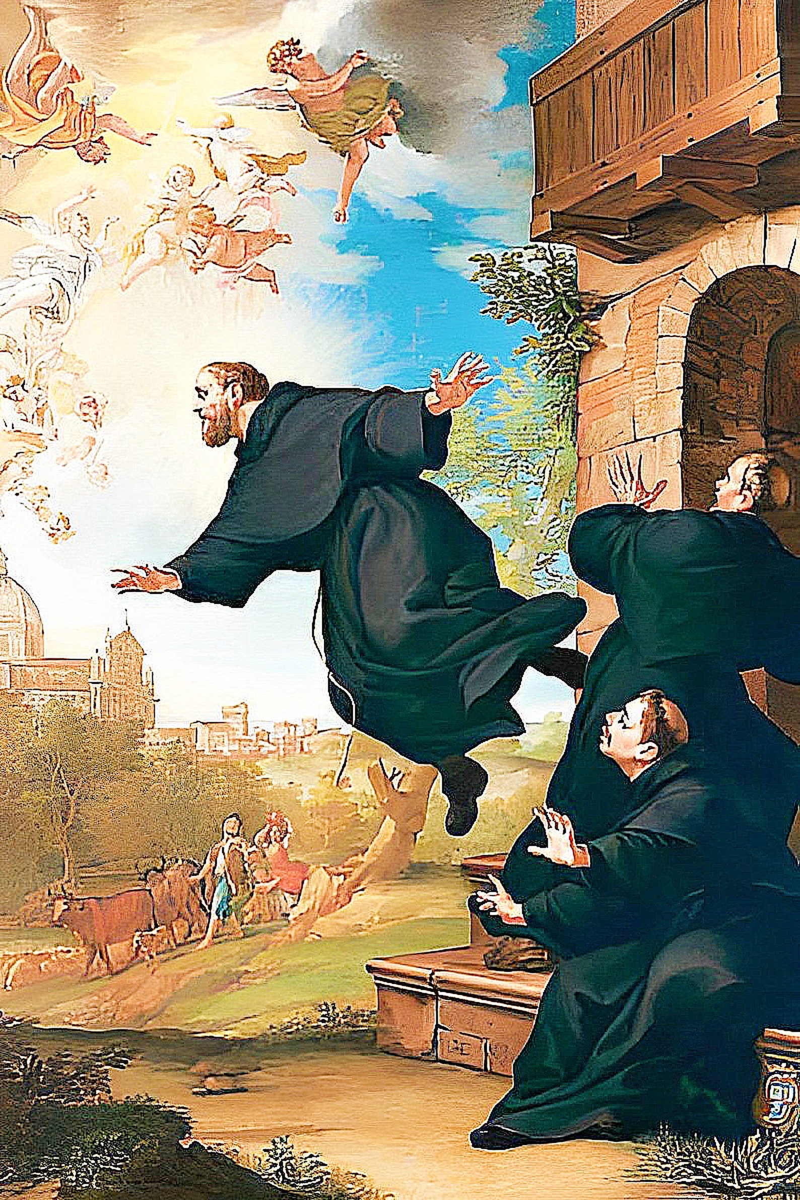 St Joseph Cupertino Catholic Art – Flying Saint, Patron Saint (digital ...
