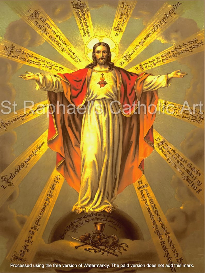 Sacred Heart First Friday Promises Catholic Devotion to Jesus Holy ...
