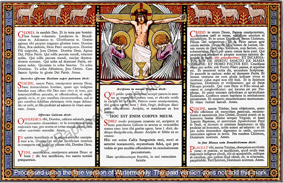 Latin Mass Altar Cards Complete Set Traditional Catholic 1930's Holy ...